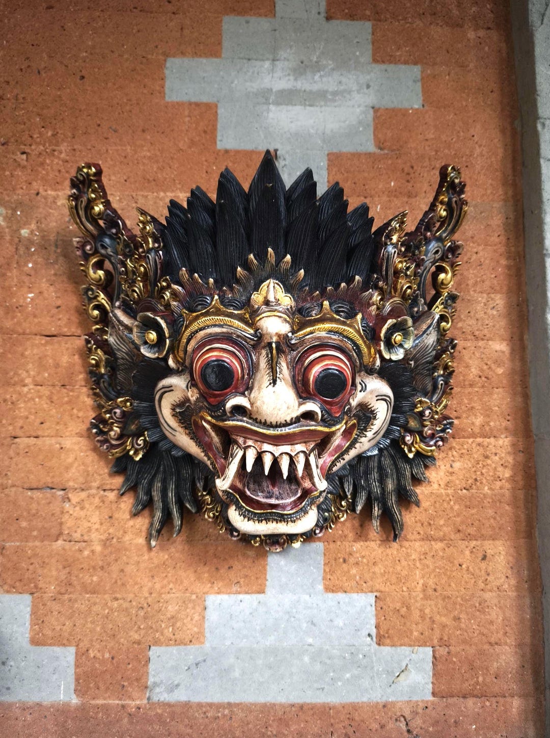 37cm Raksasa Wooden Mask | Wooden Mask | Balinese Mythology | Home ...