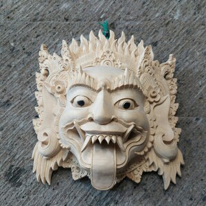 Wooden Kali Goddess Mask Art Wooden Mask Balinese Mythology | Etsy