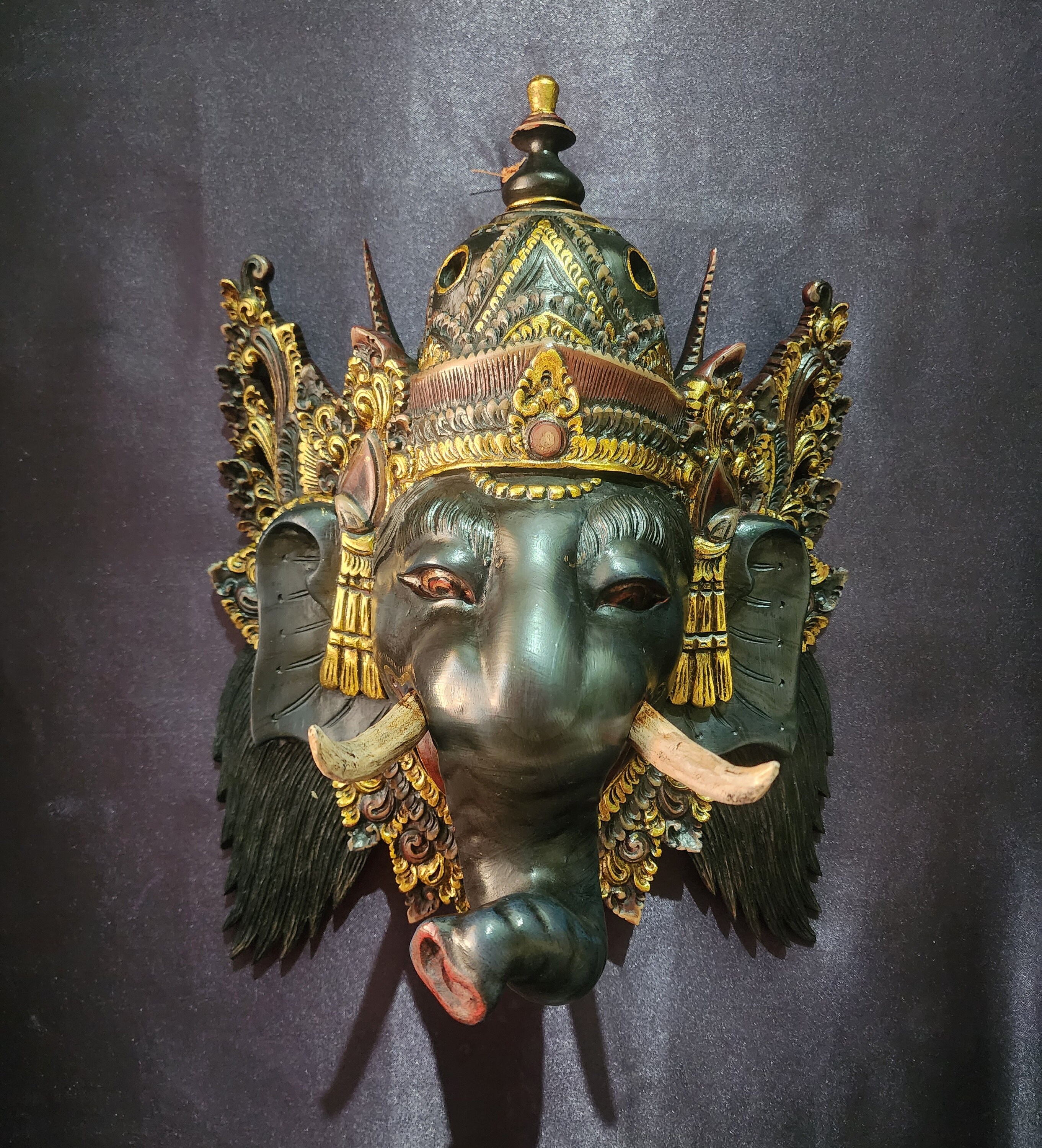 Wooden Lord Ganesh Mask Wooden Mask Balinese Mythology - Etsy