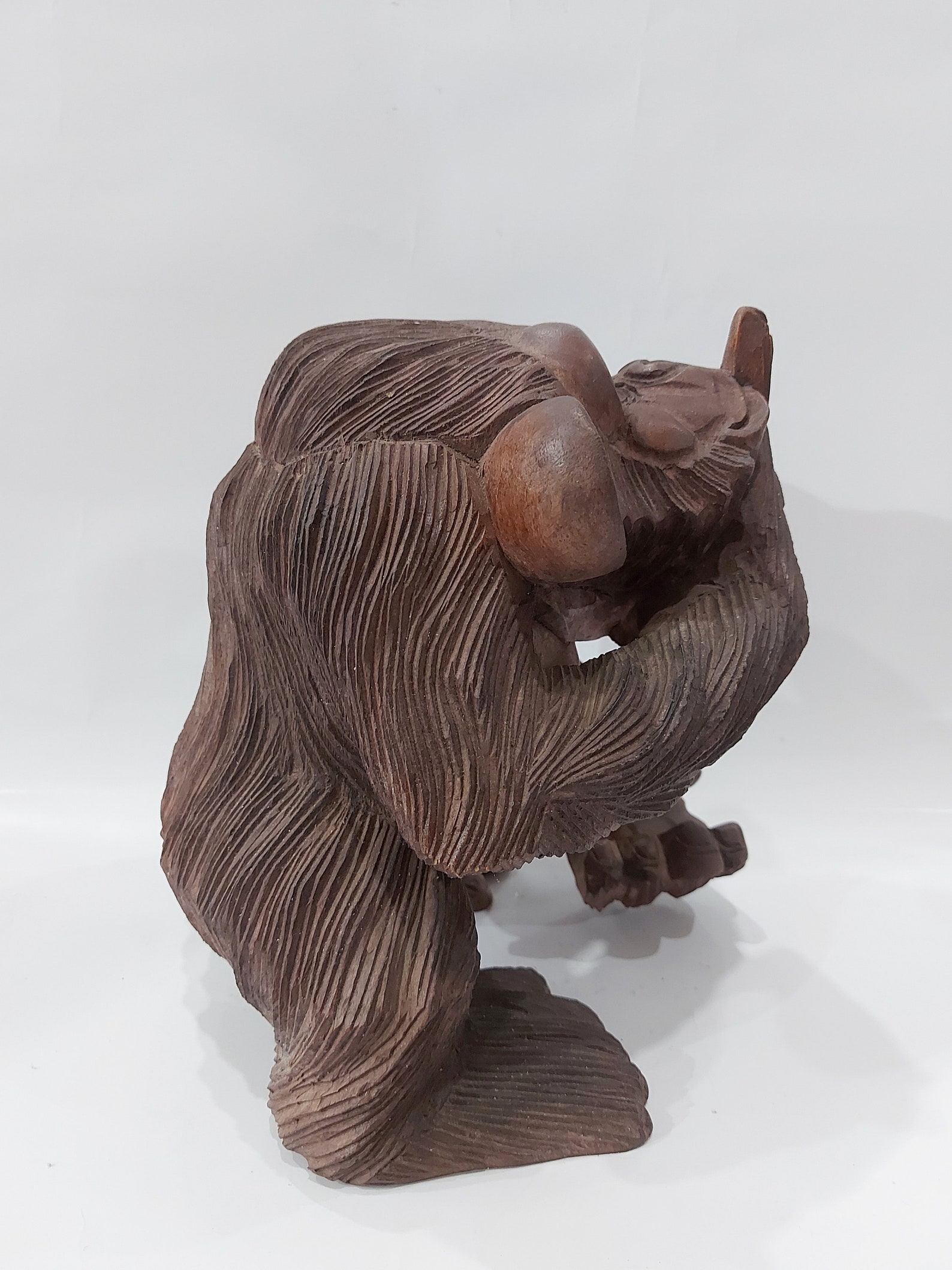 Wooden Gorilla Sculpture Natural Gorilla Statue Gorilla - Etsy