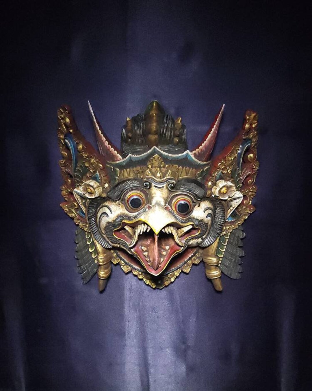 34cm Wooden Garuda Mask Art Wooden Balinese Mask Wall Decor - Etsy