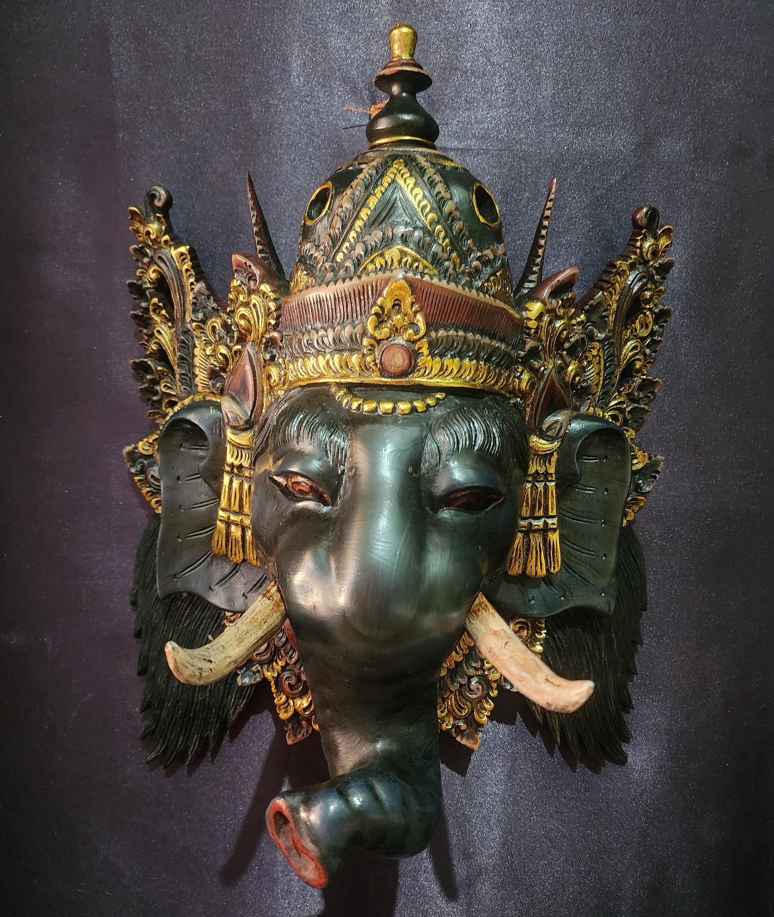 Wooden Lord Ganesh Mask Wooden Mask Balinese Mythology - Etsy