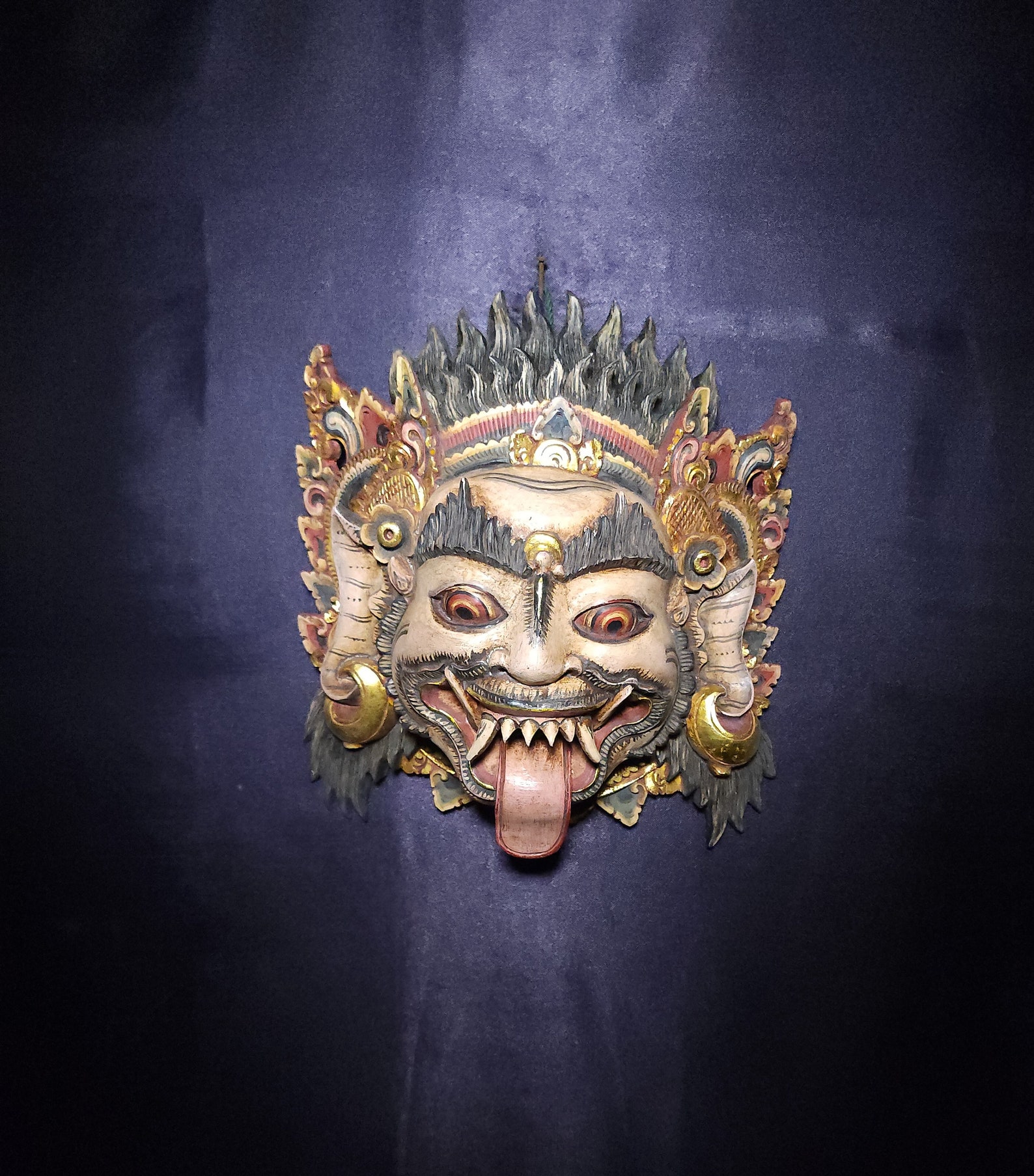 Wooden Kali Goddess Mask Art Wooden Mask Balinese Mythology - Etsy