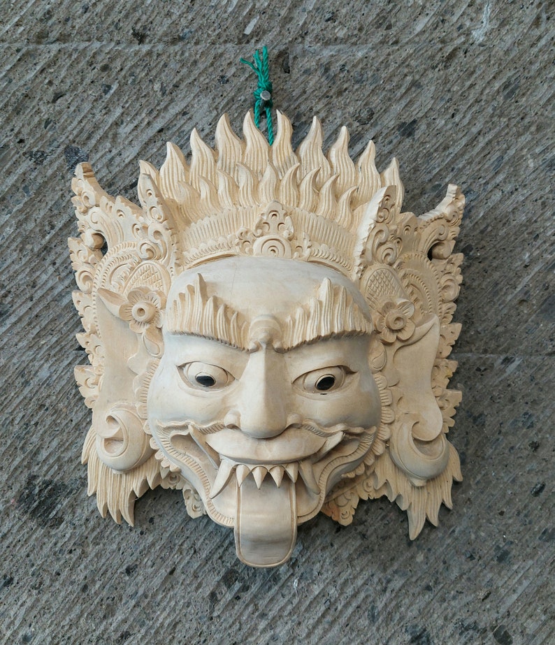 Wooden Kali Goddess Mask Art Wooden Mask Balinese Mythology | Etsy