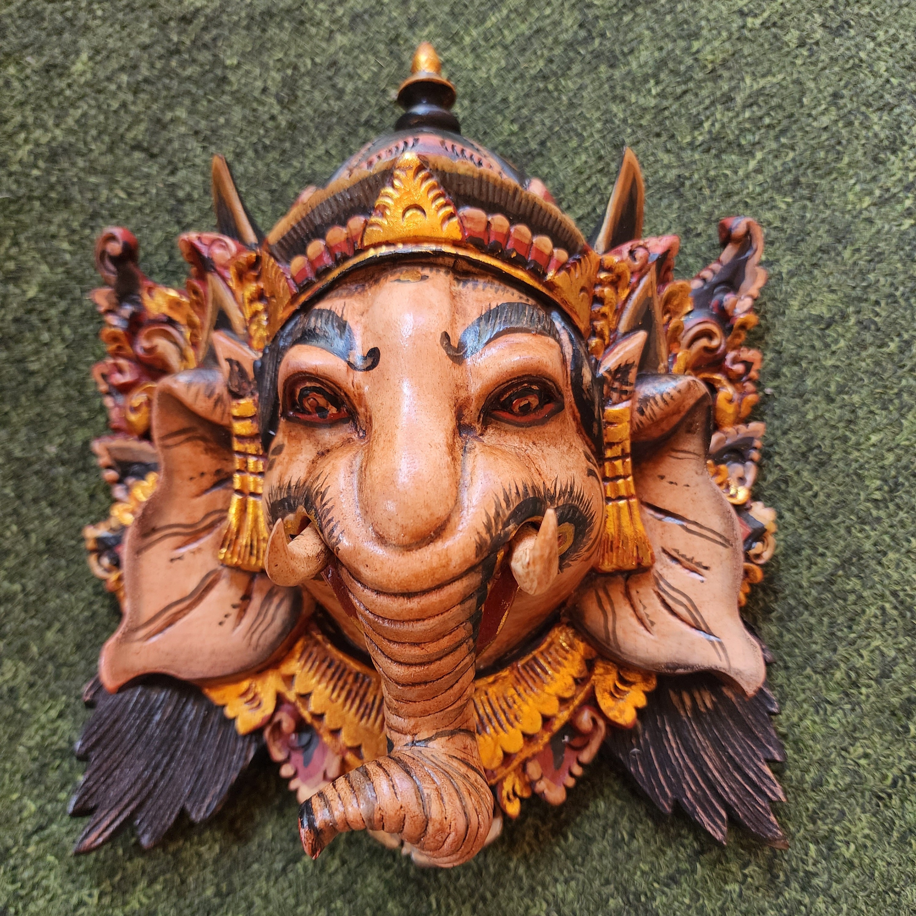 Wooden Lord Ganesh Mask Wooden Mask Balinese Mythology - Etsy