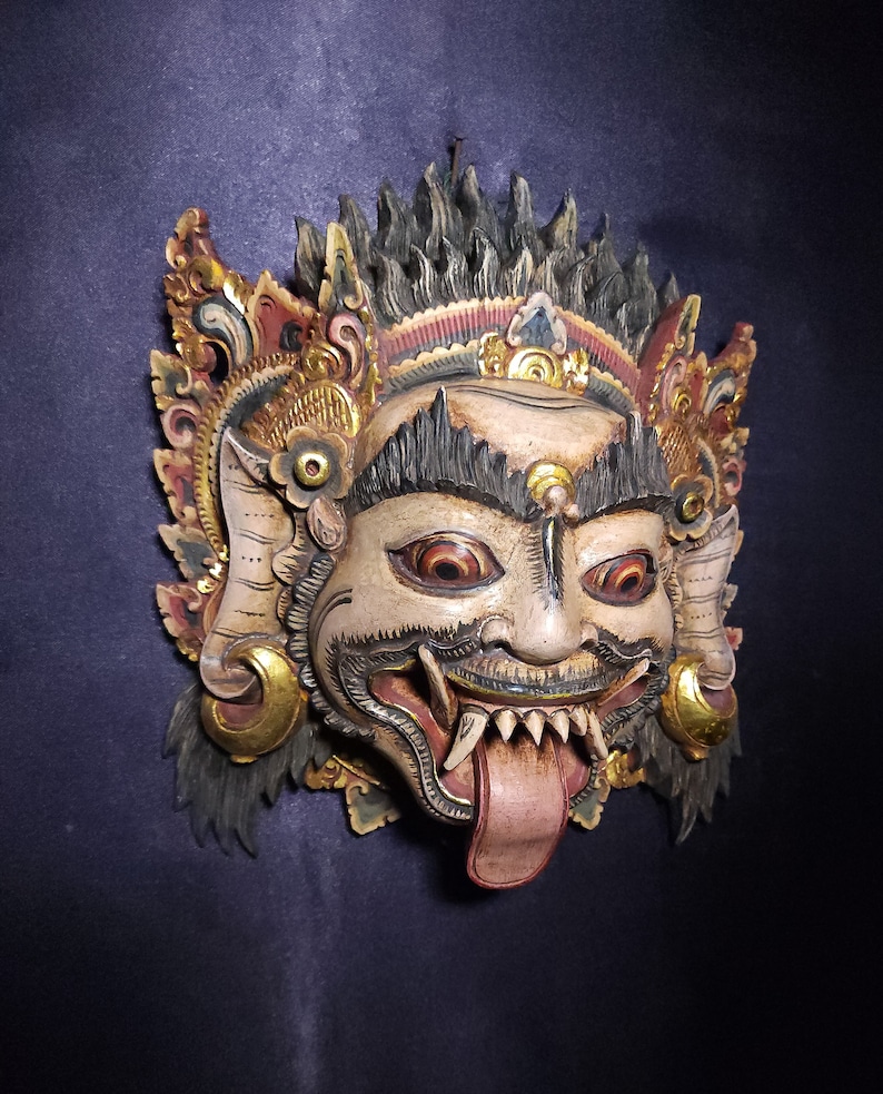 Wooden Kali Goddess Mask Art Wooden Mask Balinese Mythology - Etsy