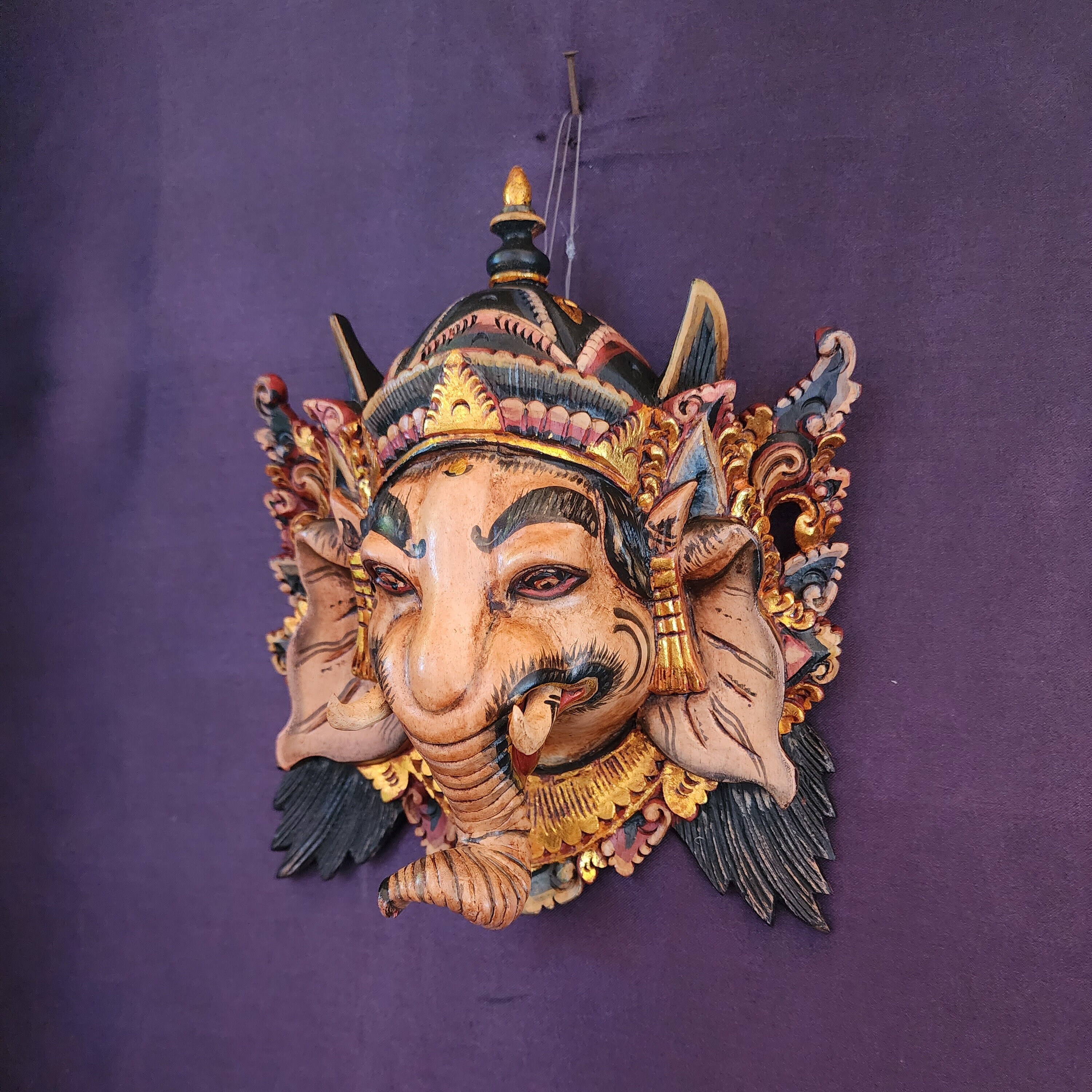Wooden Lord Ganesh Mask Wooden Mask Balinese Mythology - Etsy