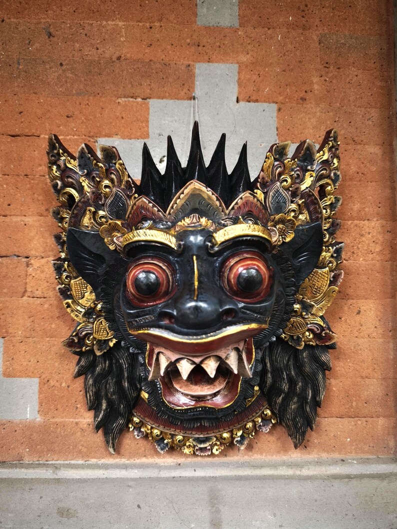 35cm Raksasa Wooden Mask | Wooden Mask | Balinese Mythology | Home ...