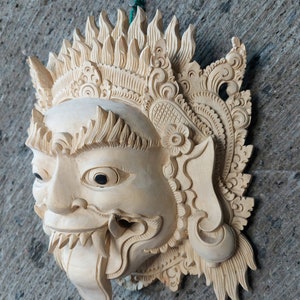 Wooden Kali Goddess Mask Art Wooden Mask Balinese Mythology | Etsy