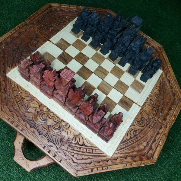 Hand Carved Chess - Etsy