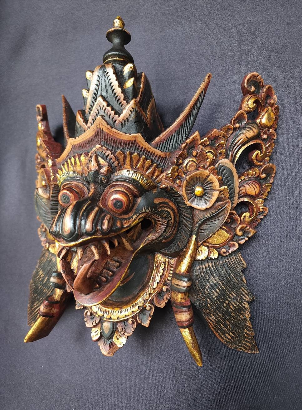 Dragon Wooden Mask Balinese Wooden Mask Balinese Mythology - Etsy