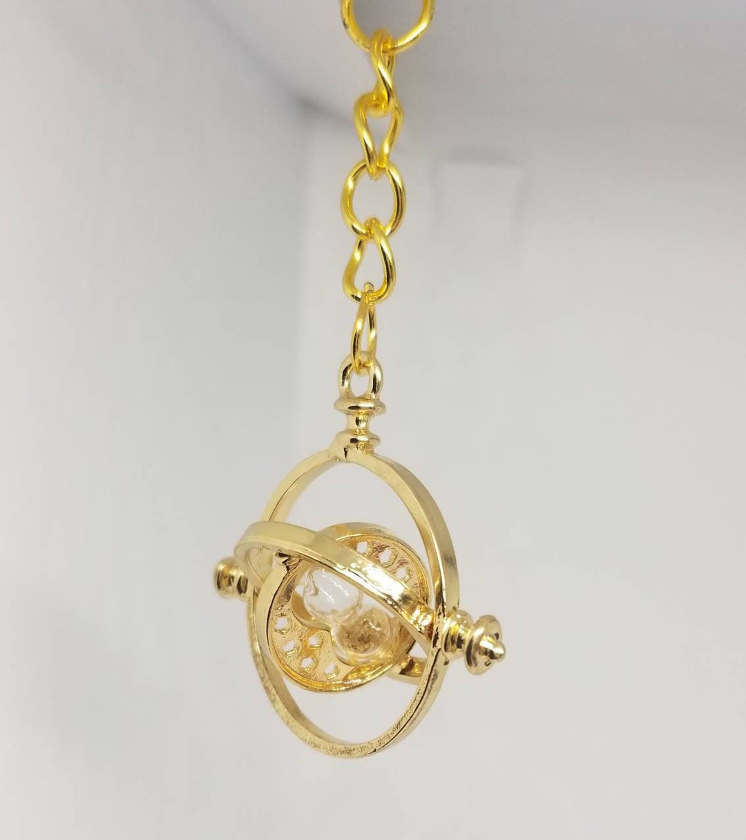 Harry Potter Rotating Time Turner Hour Glass With Sand Hermione Gold ...