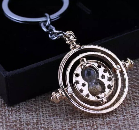 Harry Potter Rotating Time Turner Hour Glass Hermione Keychain - Etsy ...