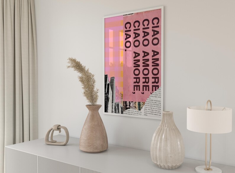 New York City Art Print: Retro Ciao Amore Poster (instant Download) - Etsy