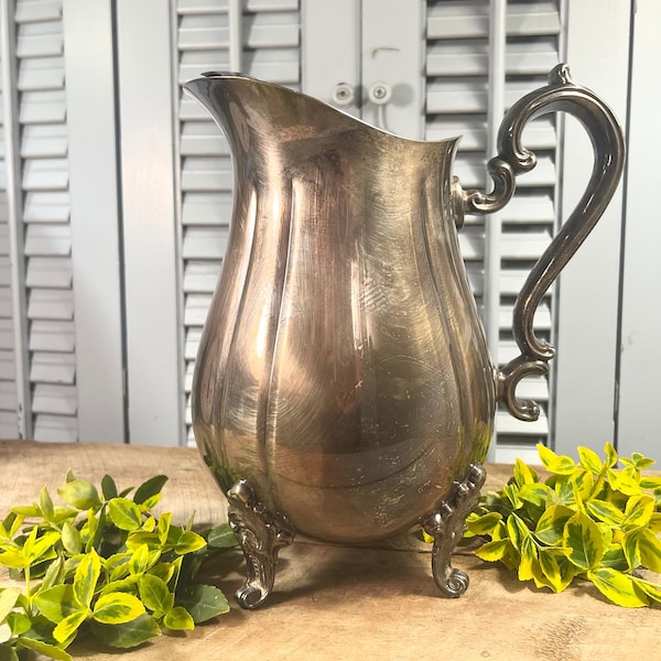 Silver Plate Pitcher - Etsy