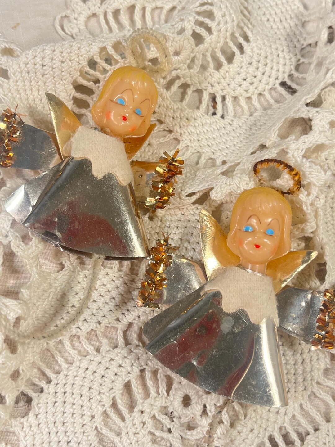 1950s Foil and Pipe Cleaner Angels Christmas Decorations - Etsy