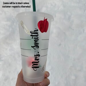 Teacher Fuel Starbucks Cup Teacher Gifts Reusable Cold | Etsy