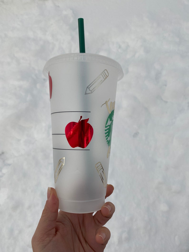 Teacher Fuel Starbucks Cup Teacher Gifts Reusable Cold | Etsy