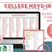 Editable College Packing List, College Dorm Packing Checklist, College ...