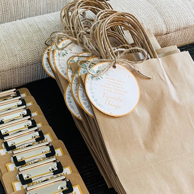 Favorite Things Party Gift Tags: Printable Bag Tags (PDF) - Etsy