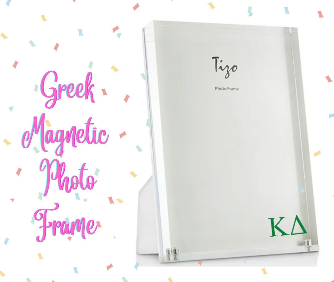 Greek Magnetic Acrylic Photo Frame Sorority Gifts Greek - Etsy