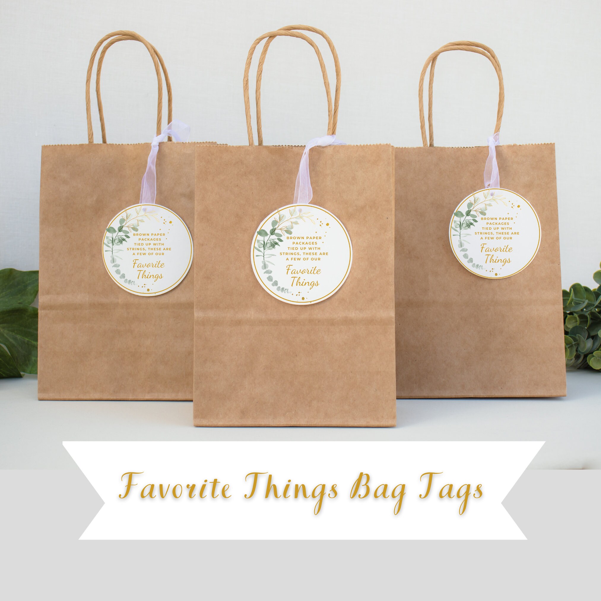 Favorite Things Party, Gift Tags, Favorite Things Gift Tags, Printable ...