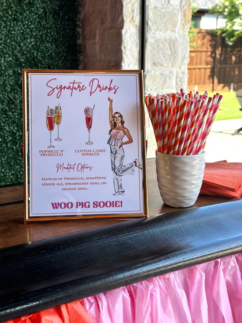 Bar Menu, Personalized Signature Drink Sign, Cocktail Drink Sign ...