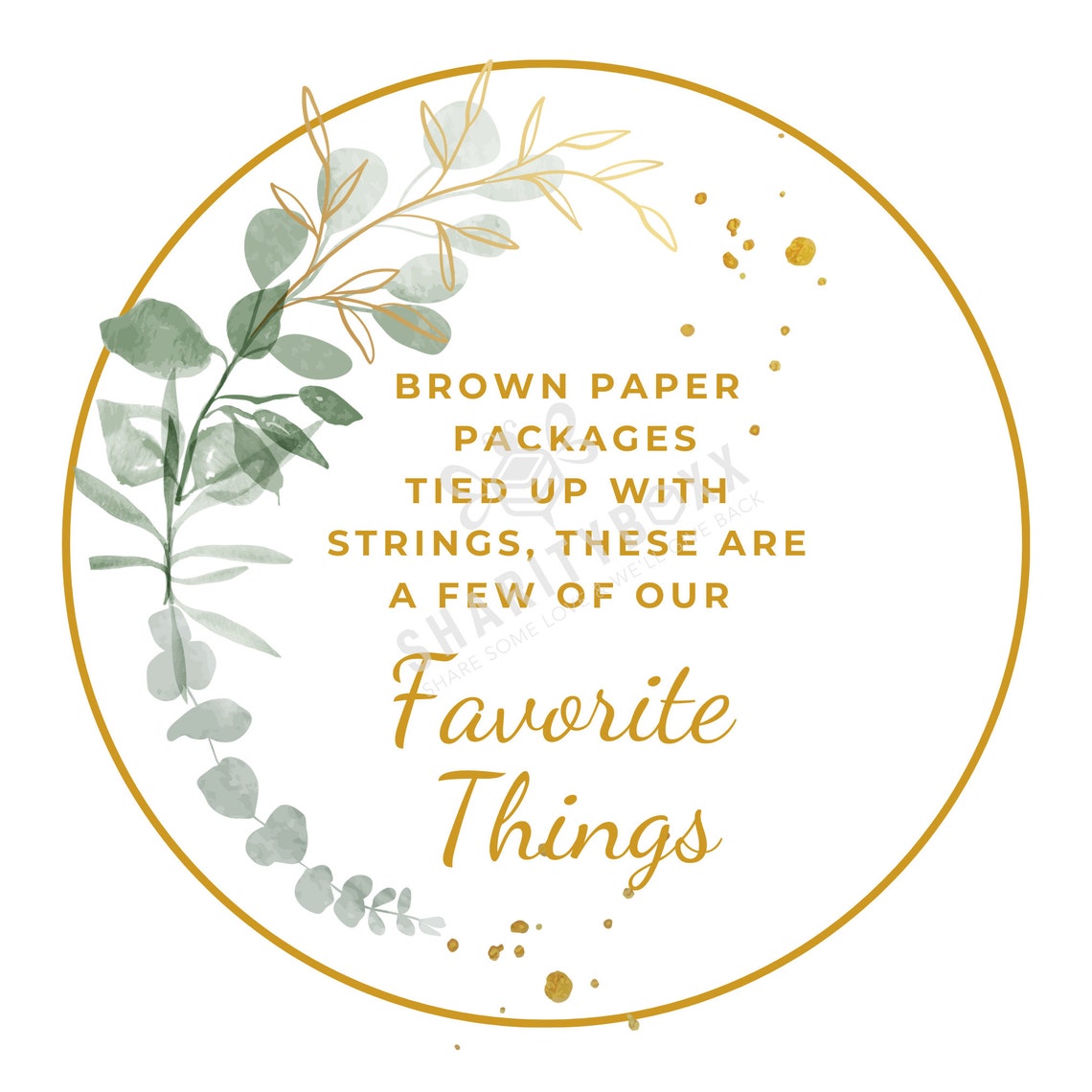 Favorite Things Party, Gift Tags, Favorite Things Gift Tags, Printable ...