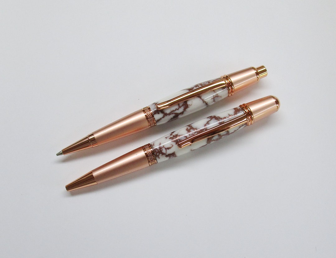 Sierra Copper Finish Pen and Pencil Set - Etsy