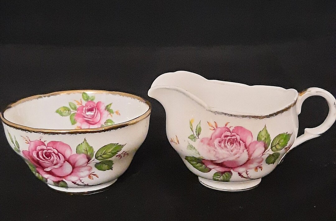 Vintage Melba Bone China Made in England Creamer & Sugar Bowl - Etsy