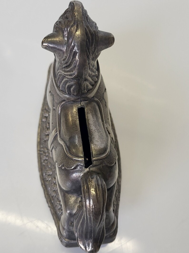 Vintage Children's Rocking Horse, Metal Money Box, Metal Bank, Vintage ...