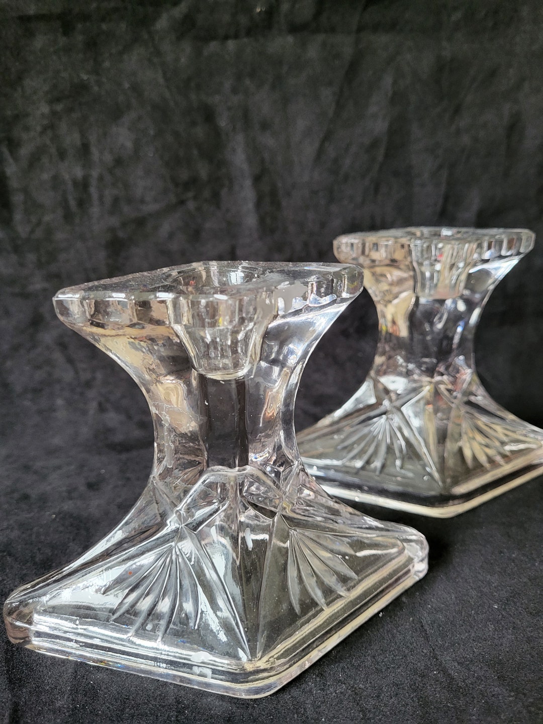 Diamond Art Deco Candlesticks - Etsy