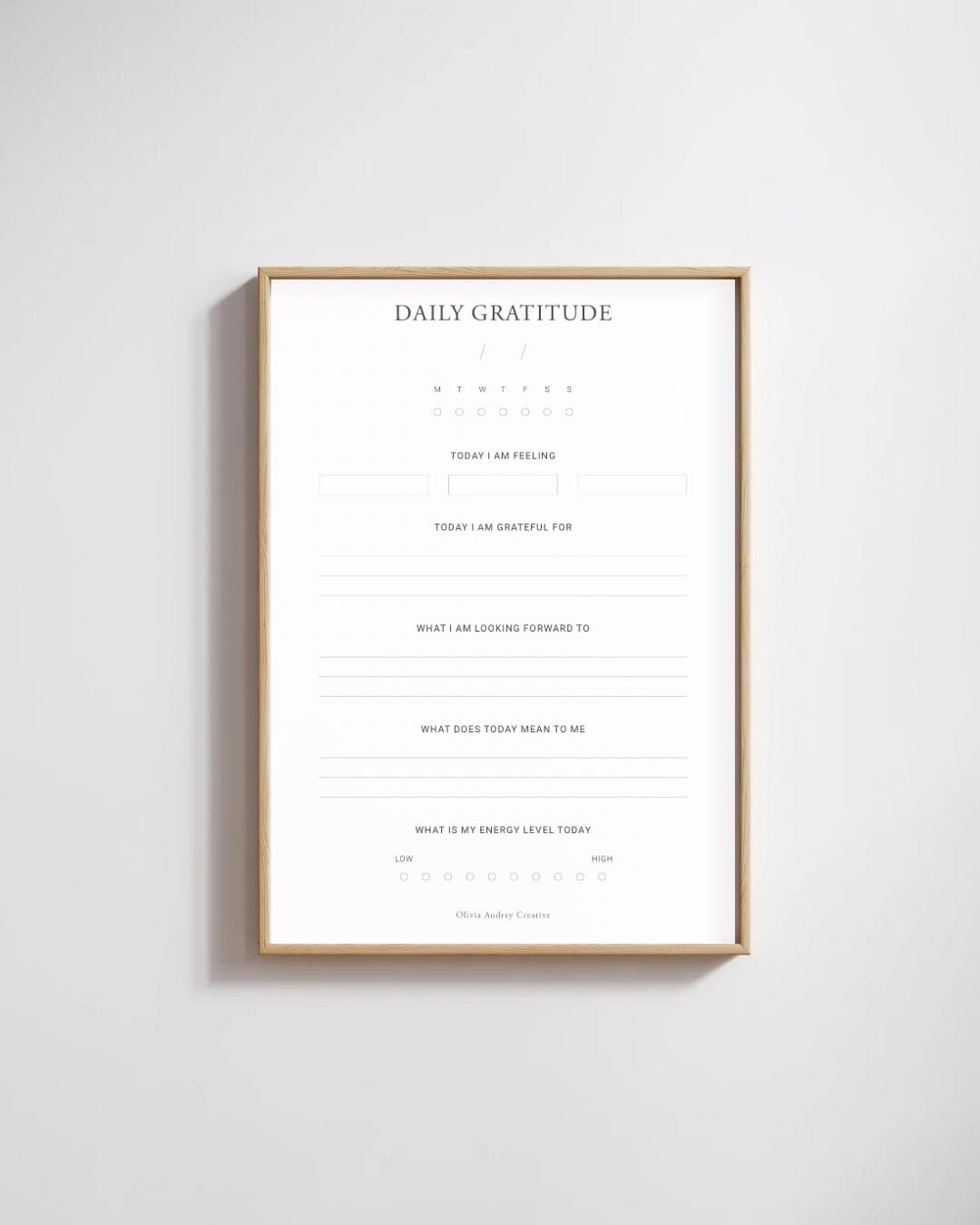 Motivational Self Help Gratitude Daily Journal Digital Download One ...