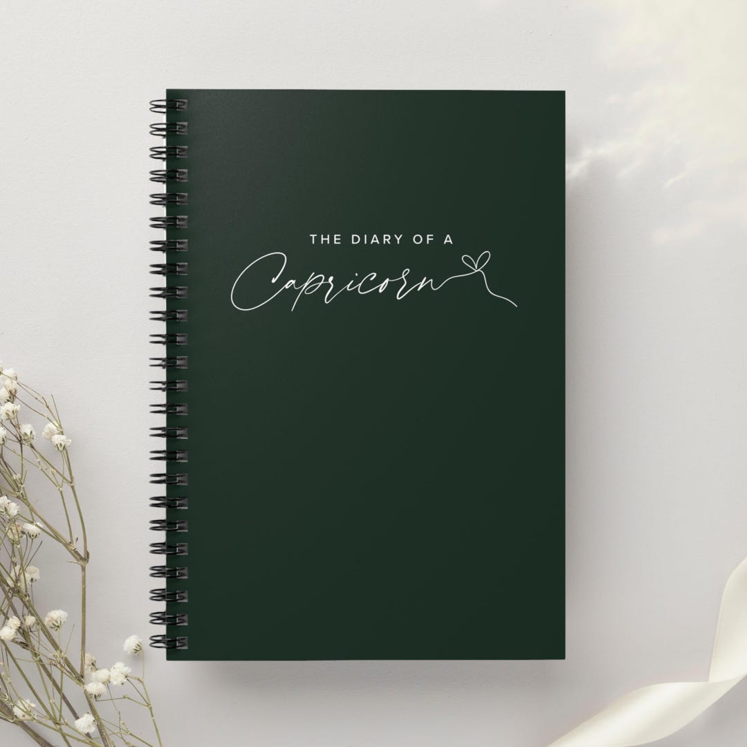 Capricorn Star Sign Zodiac Diary Spiral Notebook - Ruled Line, Journal ...