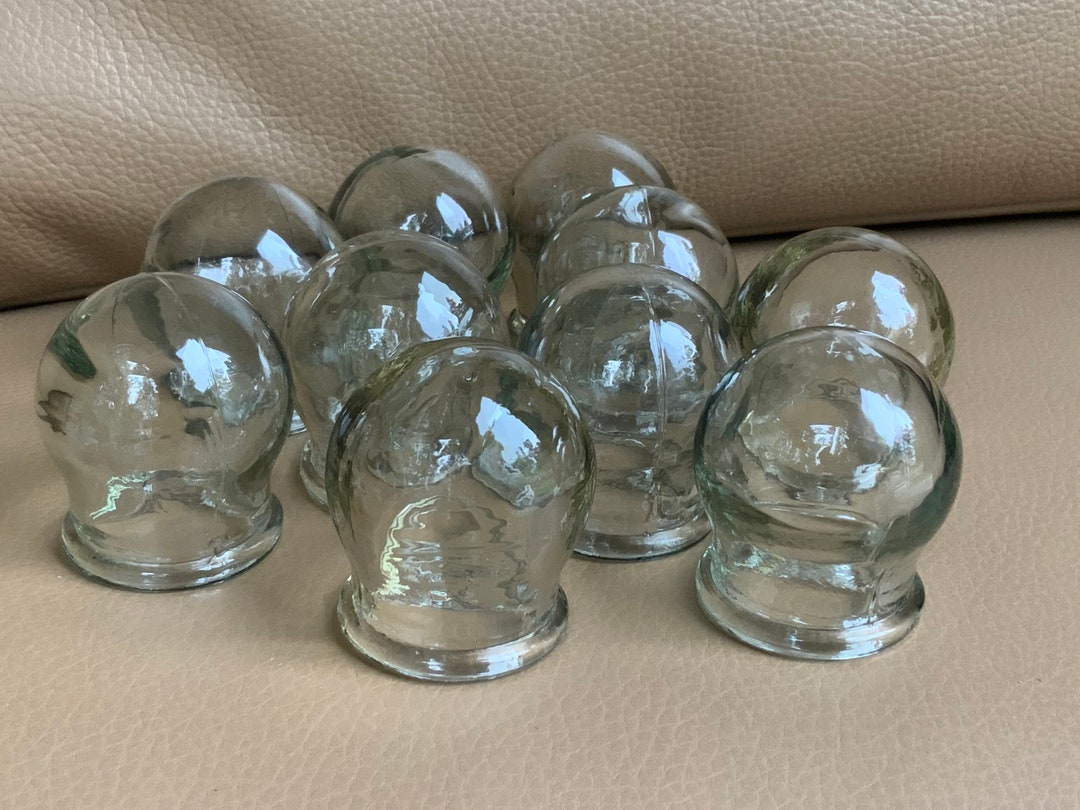 Medical Fire Cupping Jars Set of 10 Grey Vintage Medical Glass Cupping ...
