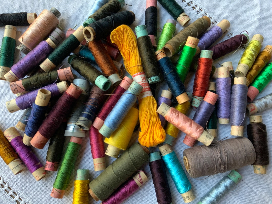 Vintage USSR Cotton-mix Thread Spools, Sewing Supplies, Lot of 64 - Etsy