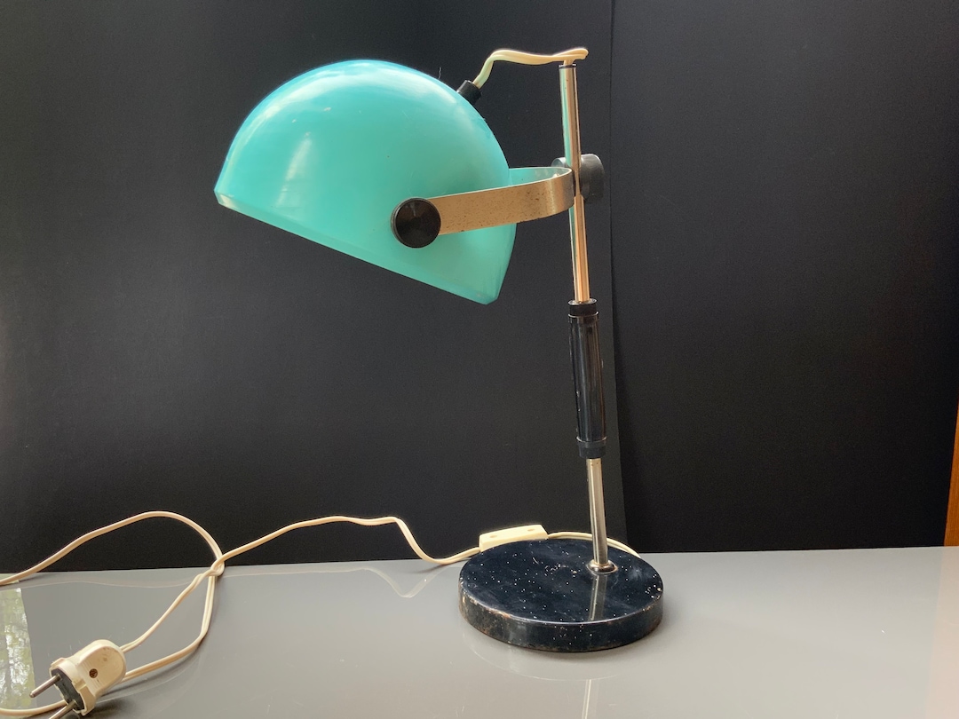 Beige-yellow Soviet Table Lamp, Vintage Soviet Desk Lighting With Shade ...