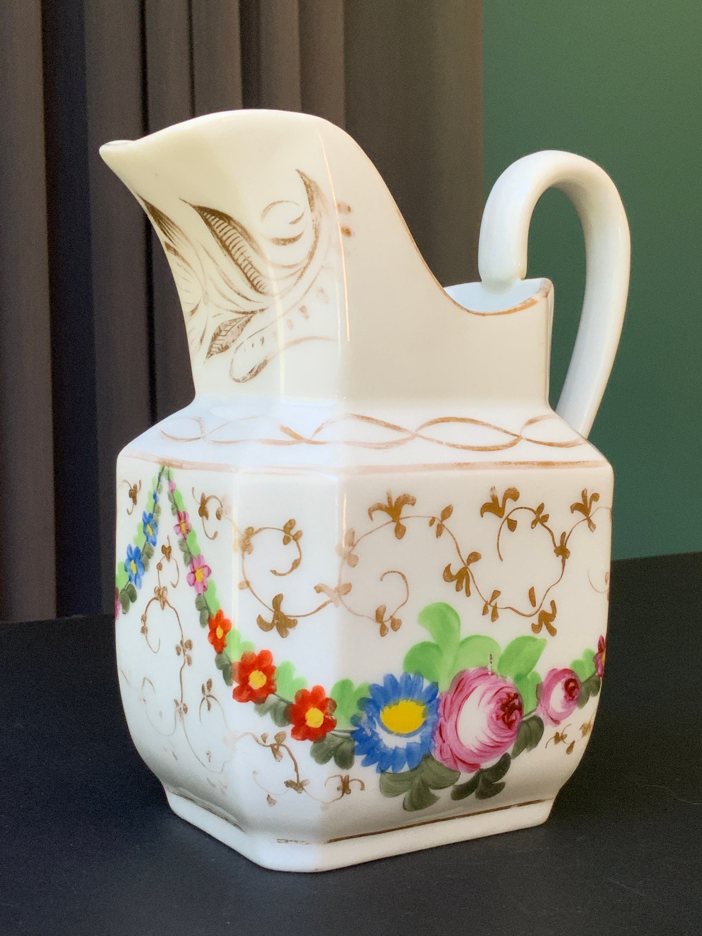 Antique Louis Philippe Porcelain Milk Pitcher French Hand - Etsy