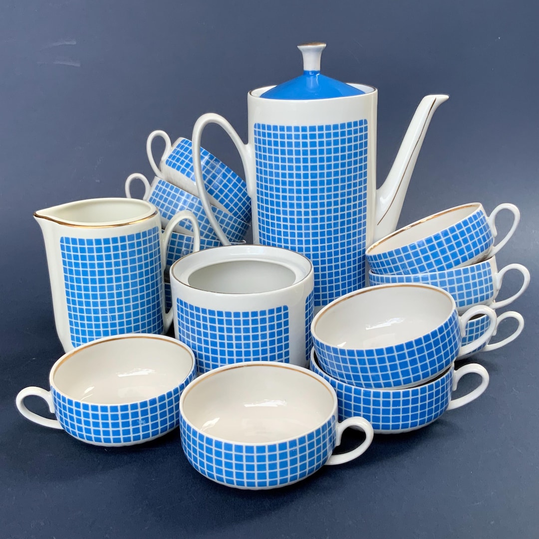 Retro Coffee Set, Riga Porcelain Factory, the 60s "saulite" Coffee-tea ...