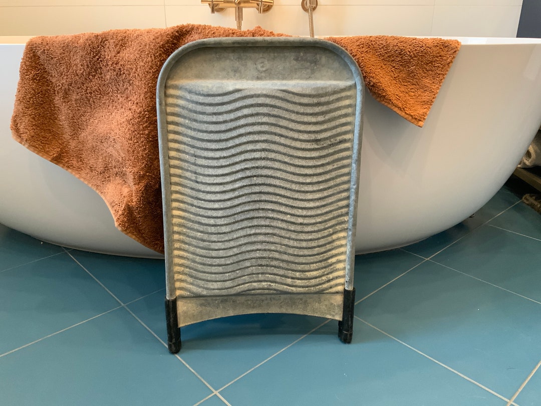 Buy Washboard, Metal Soviet Wash Board for Farmhouse Garden Galvanized ...