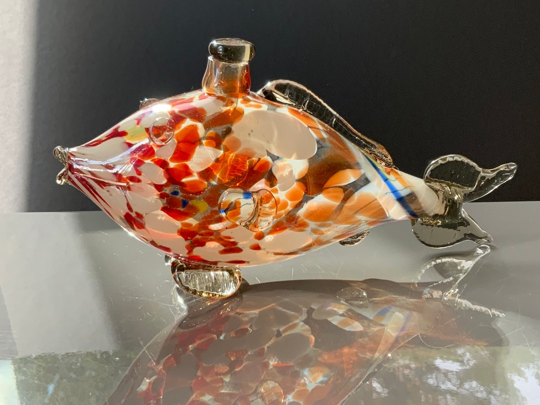 Murano Style Design Glass Fish Decanter With Stopper Vodka Decanter ...