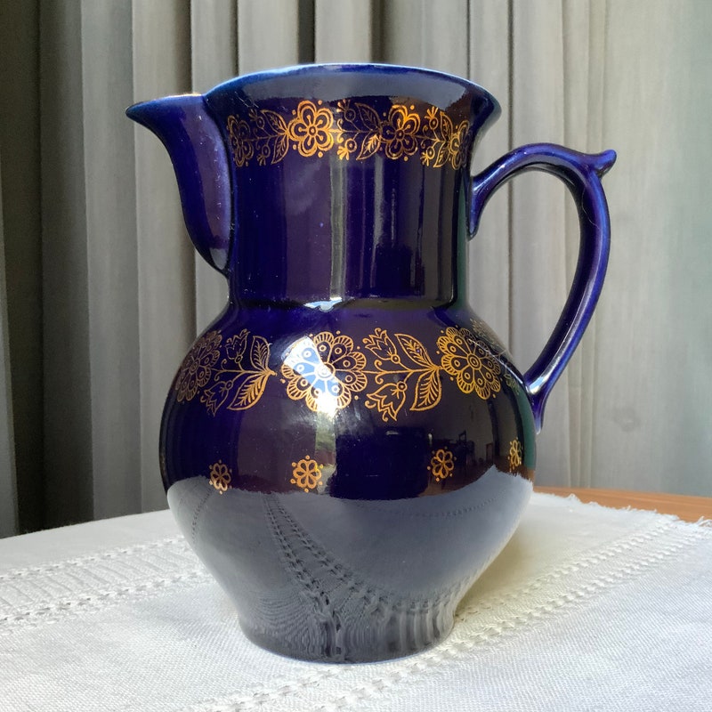 Cobalt Blue Pitcher - Etsy