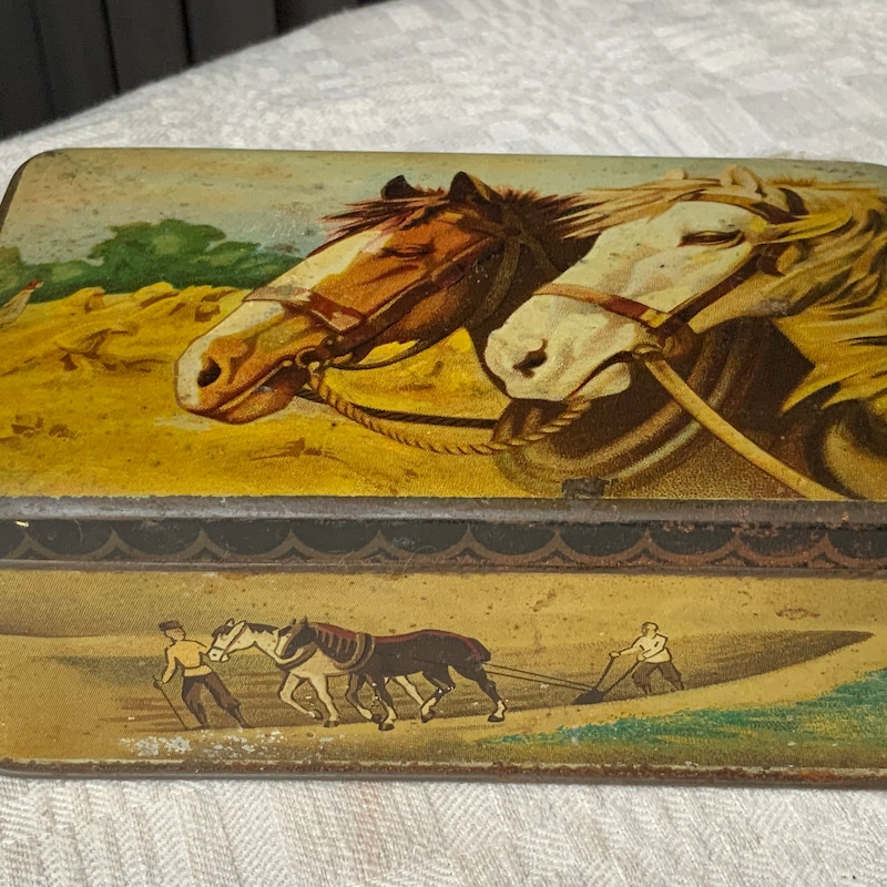 Antique Tin Box - Etsy