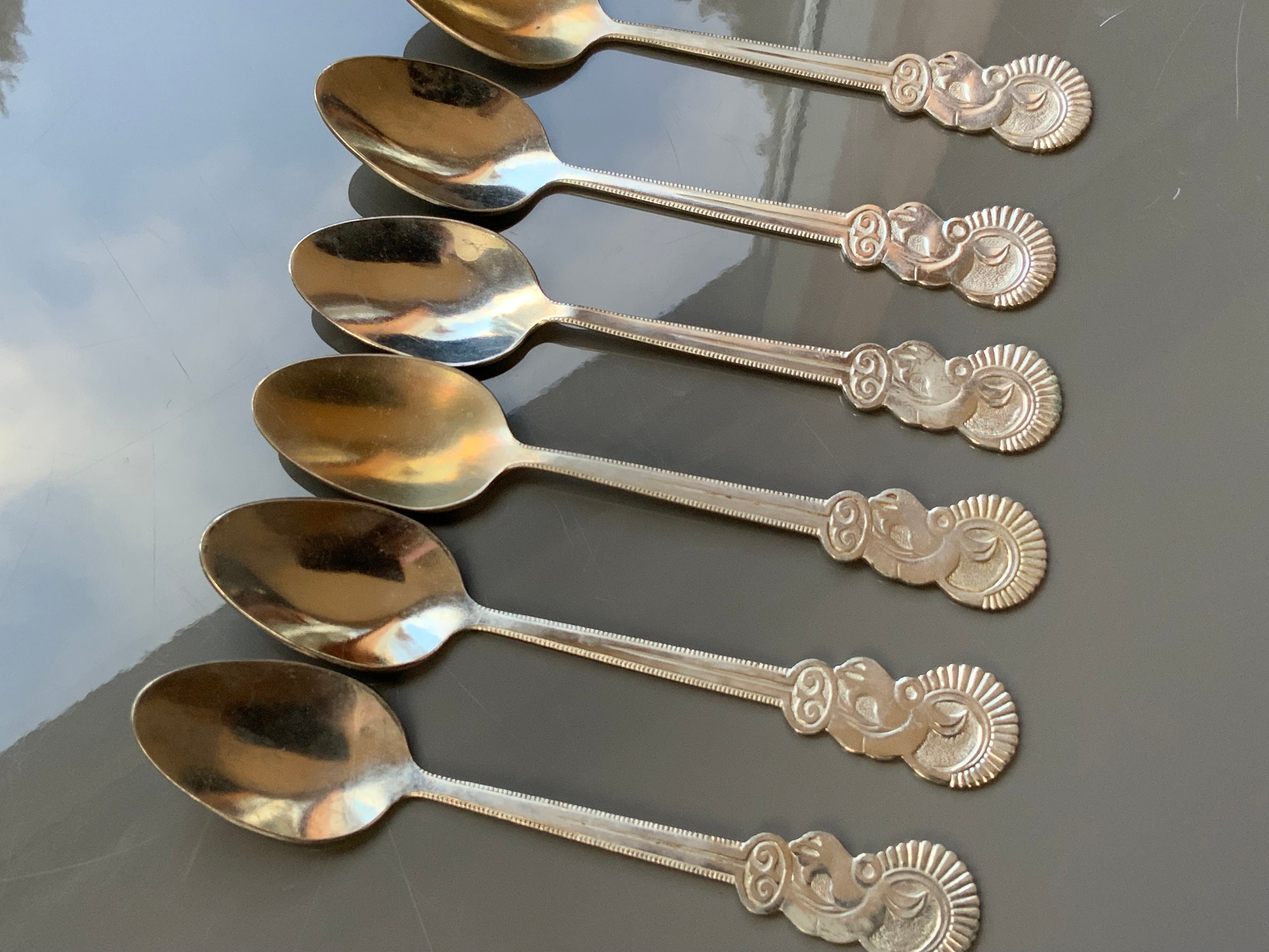 Vintage Teaspoons coffee Dessert Spoons Set of 6 Spoons, Made in Soviet ...