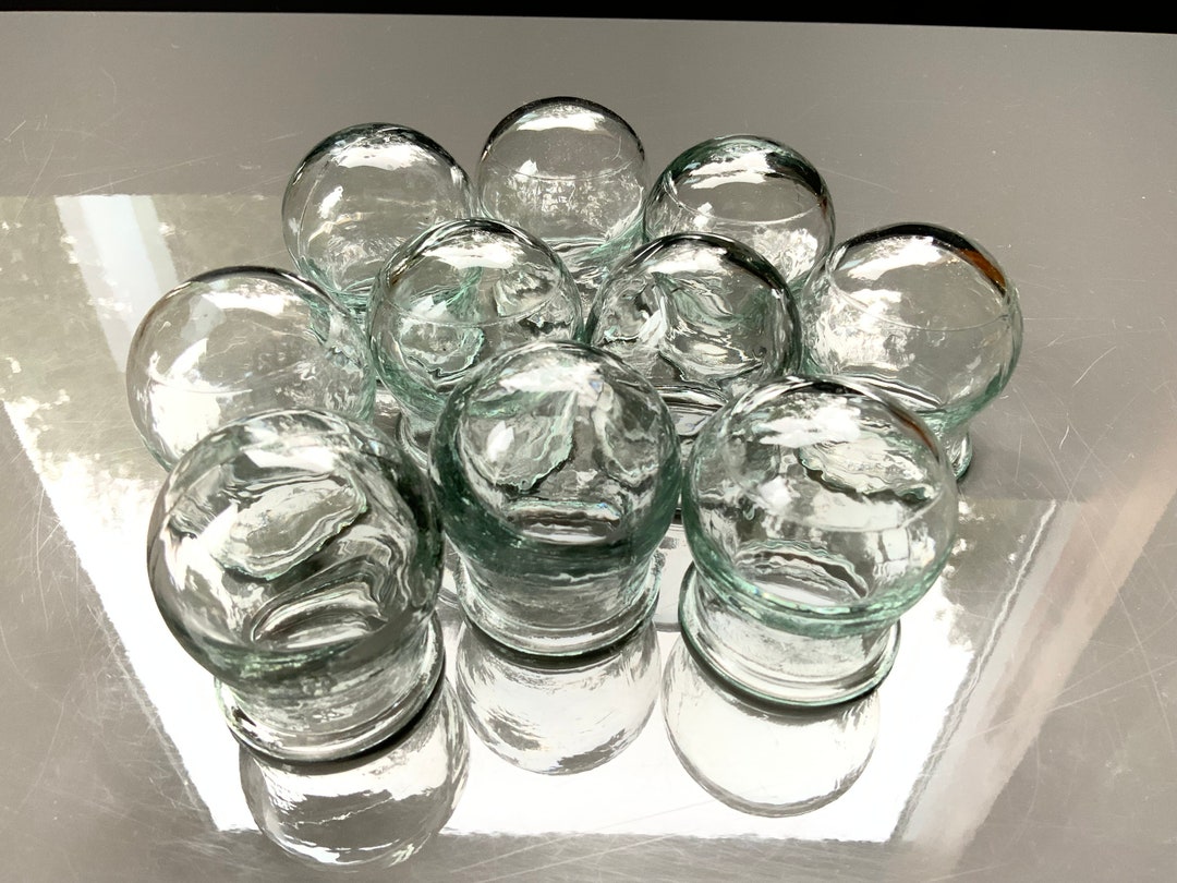 Vintage Blue Glass Medical Cupping Jars Set, Soviet Medicine Decor ...