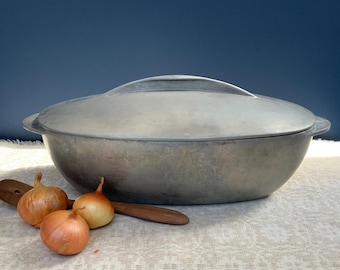 Open Fire Cookware, Vintage Oven Cooking Pot Cast Iron Aluminum Oven ...