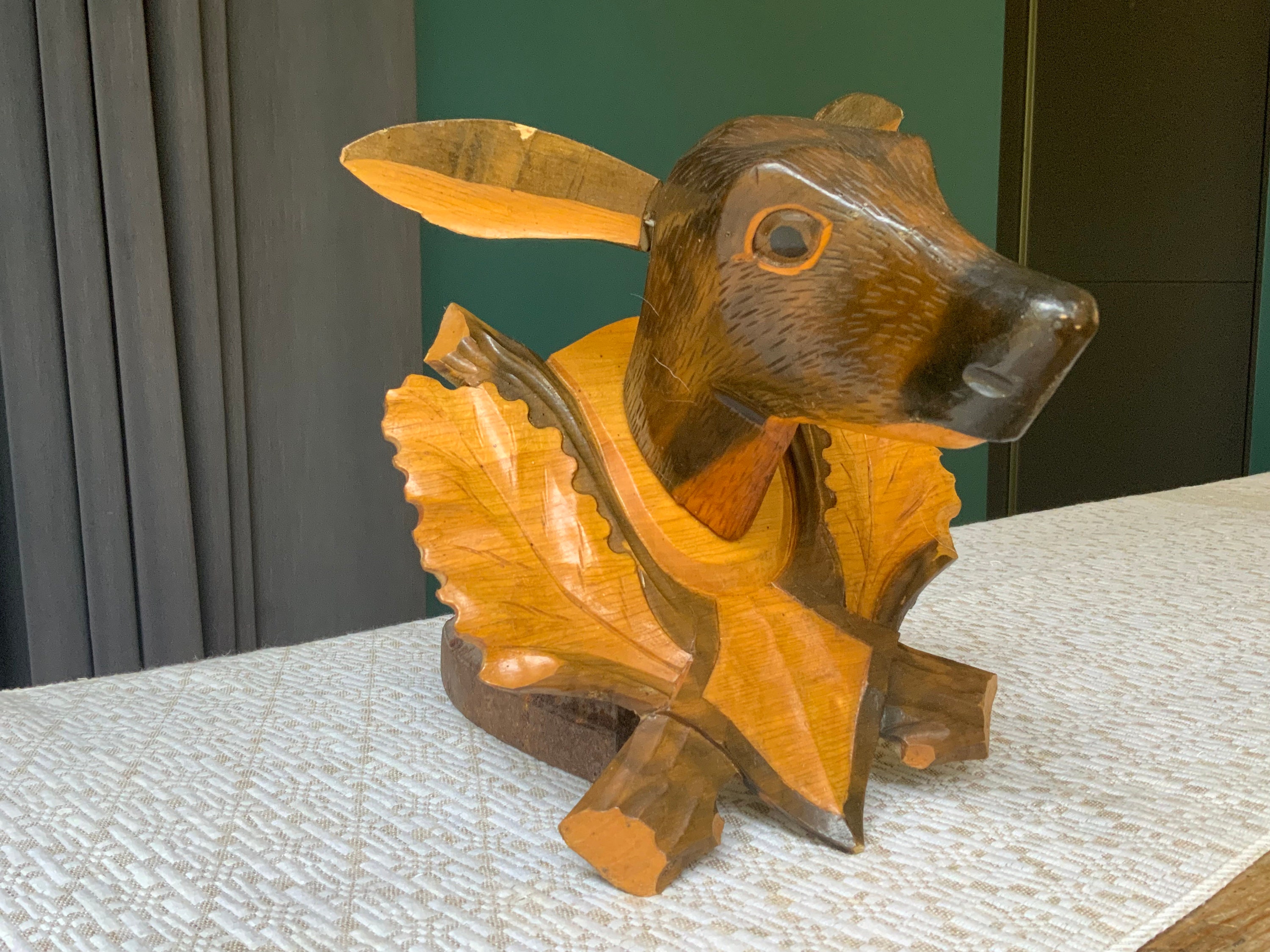 Hand Carved Wood Roe Deer on Shield - Etsy