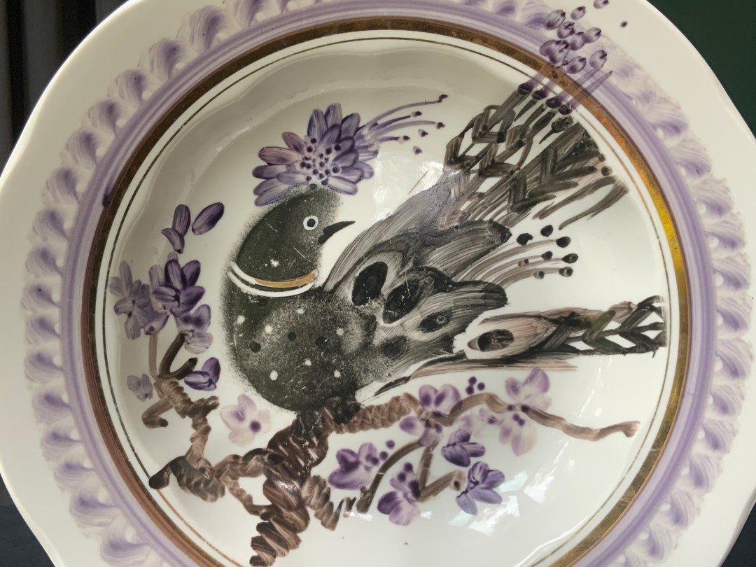 Vintage Riga Porcelain Factory, RPF Porcelain Plate , Hand Painted by ...