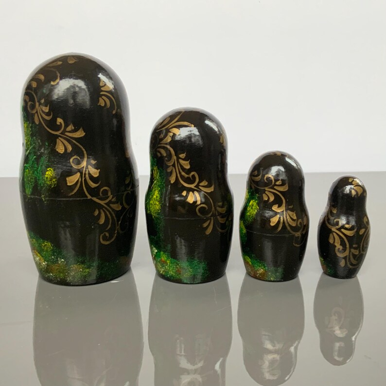 Matryoshka Nesting Dolls 4x Pcs, Fairytale Hand Painted Stacking Wooden ...