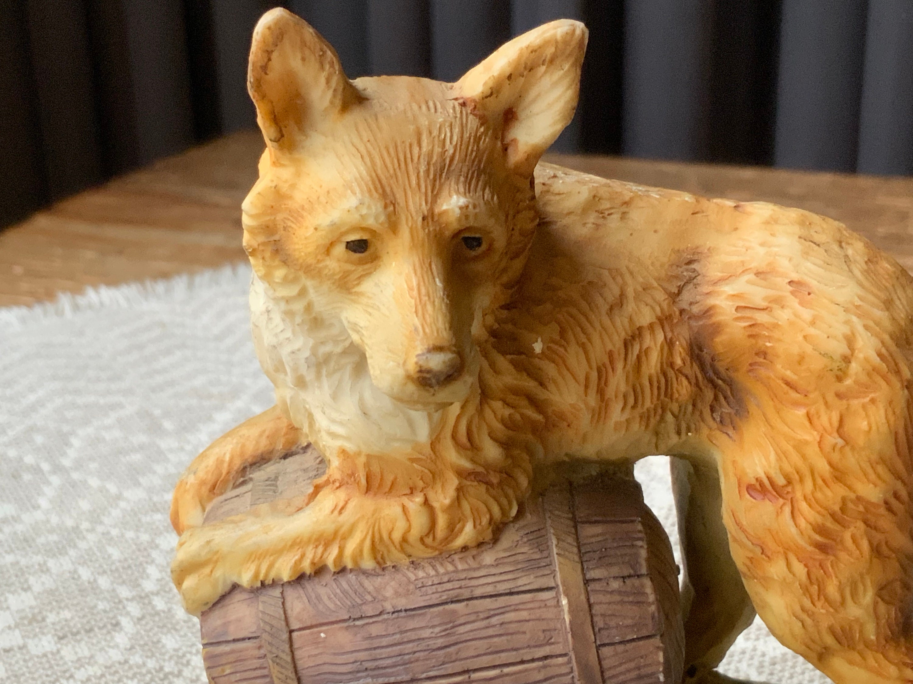 Red Fox Figurine Fox Sculpture in Ceramic 5.3 Inches H. - Etsy